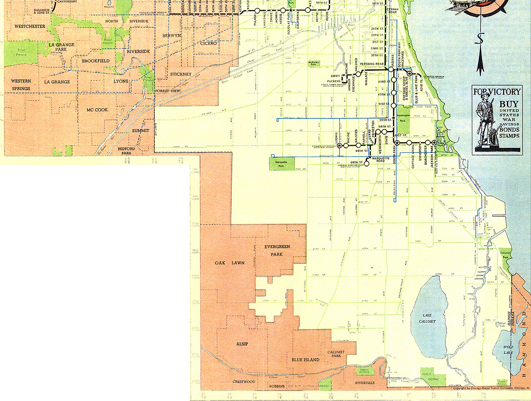 Chicago ''L''.org: System Maps - Route Maps