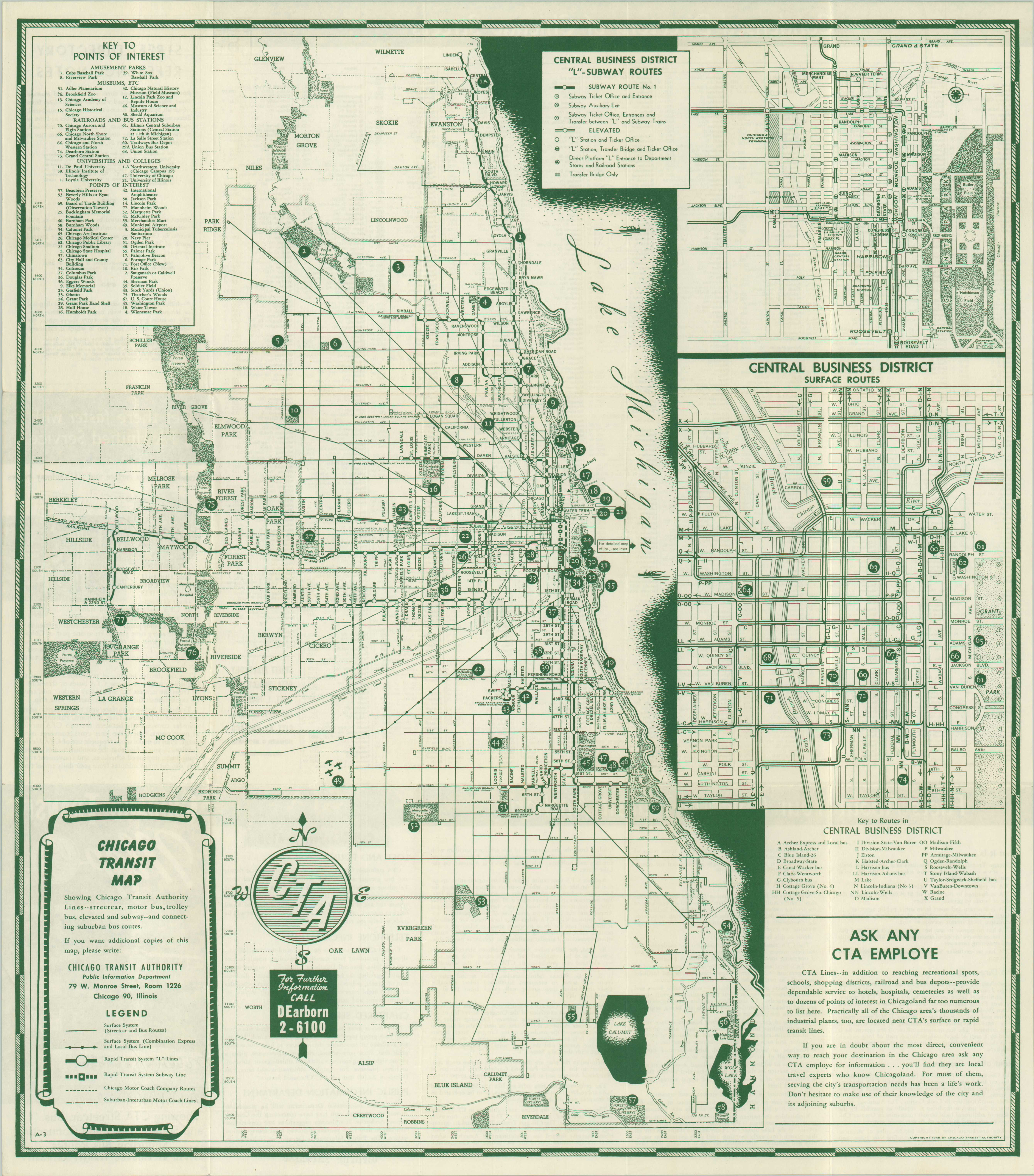 Chicago ''L''.org: System Maps - Route Maps