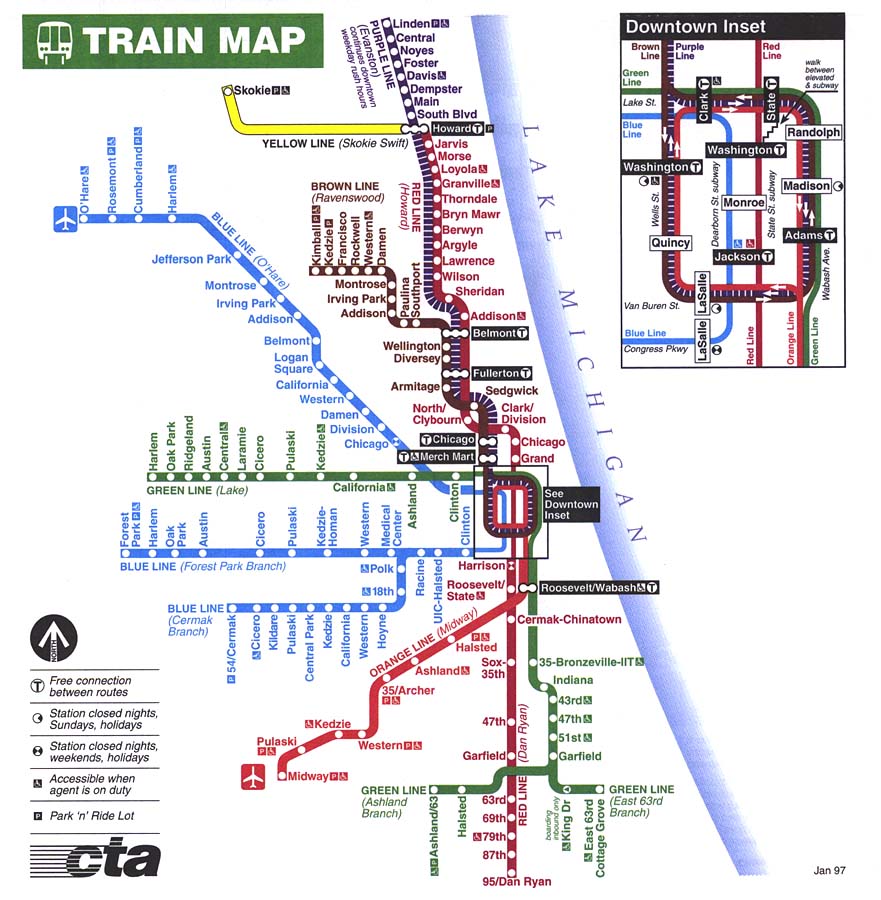 Chicago ''L''.org: System Maps - Route Maps Chicago ''L''.org: System Maps - Route Maps